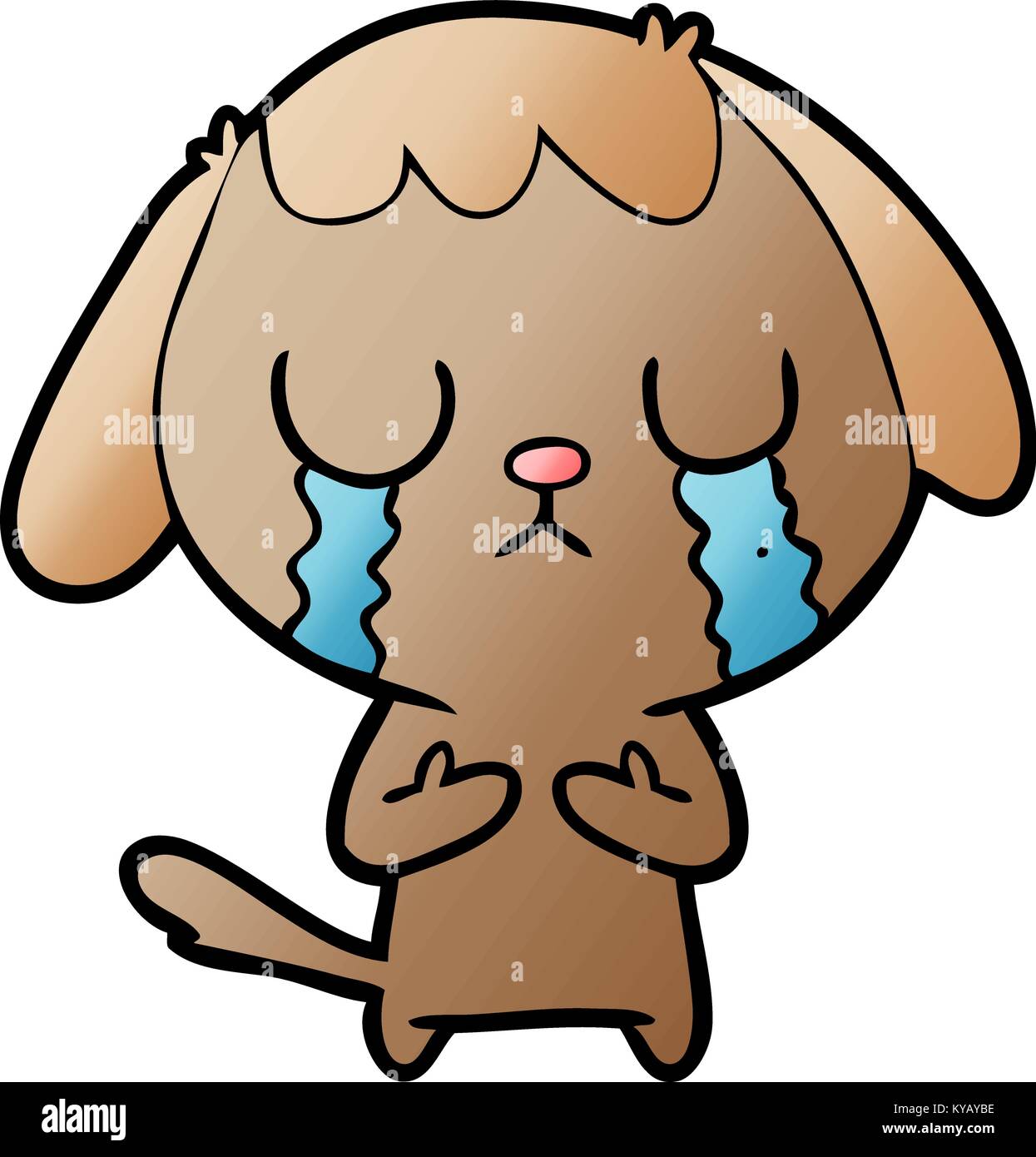 cute cartoon dog crying Stock Vector Image & Art - Alamy
