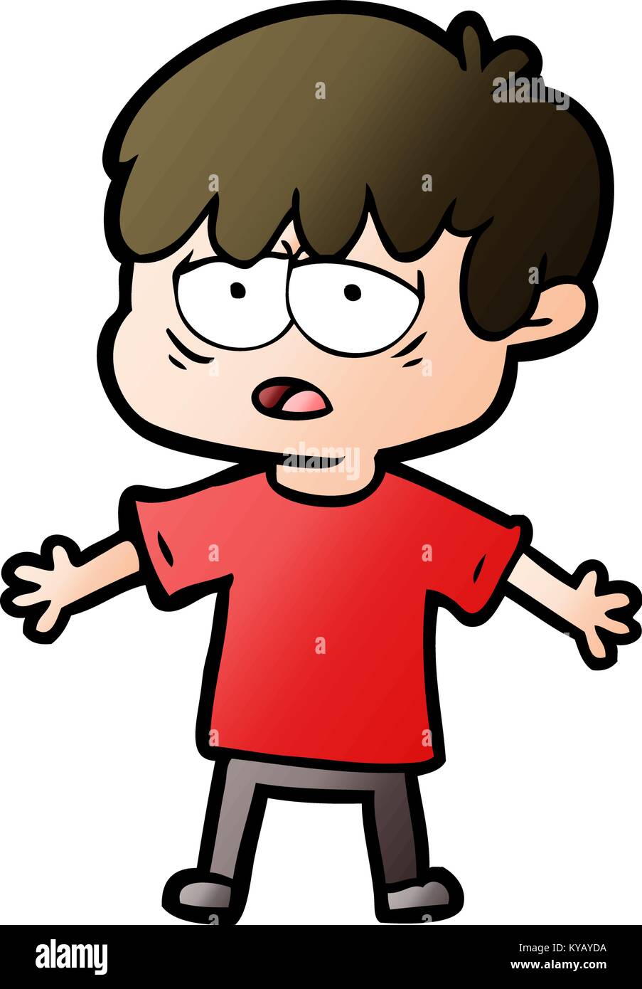 Exhausted Kid Clip Art