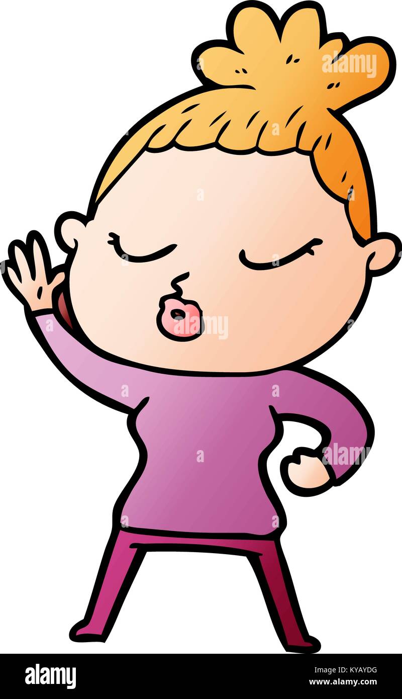 cartoon calm woman Stock Vector Image & Art - Alamy
