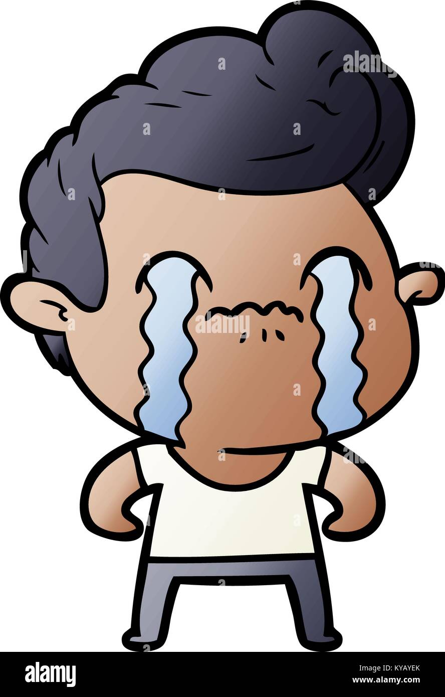 cartoon man crying Stock Vector Image & Art - Alamy