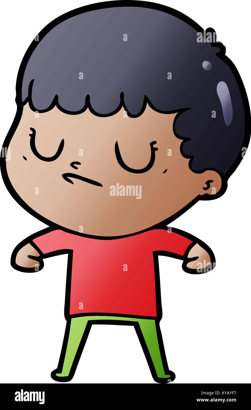 cartoon grumpy boy Stock Vector Image & Art - Alamy