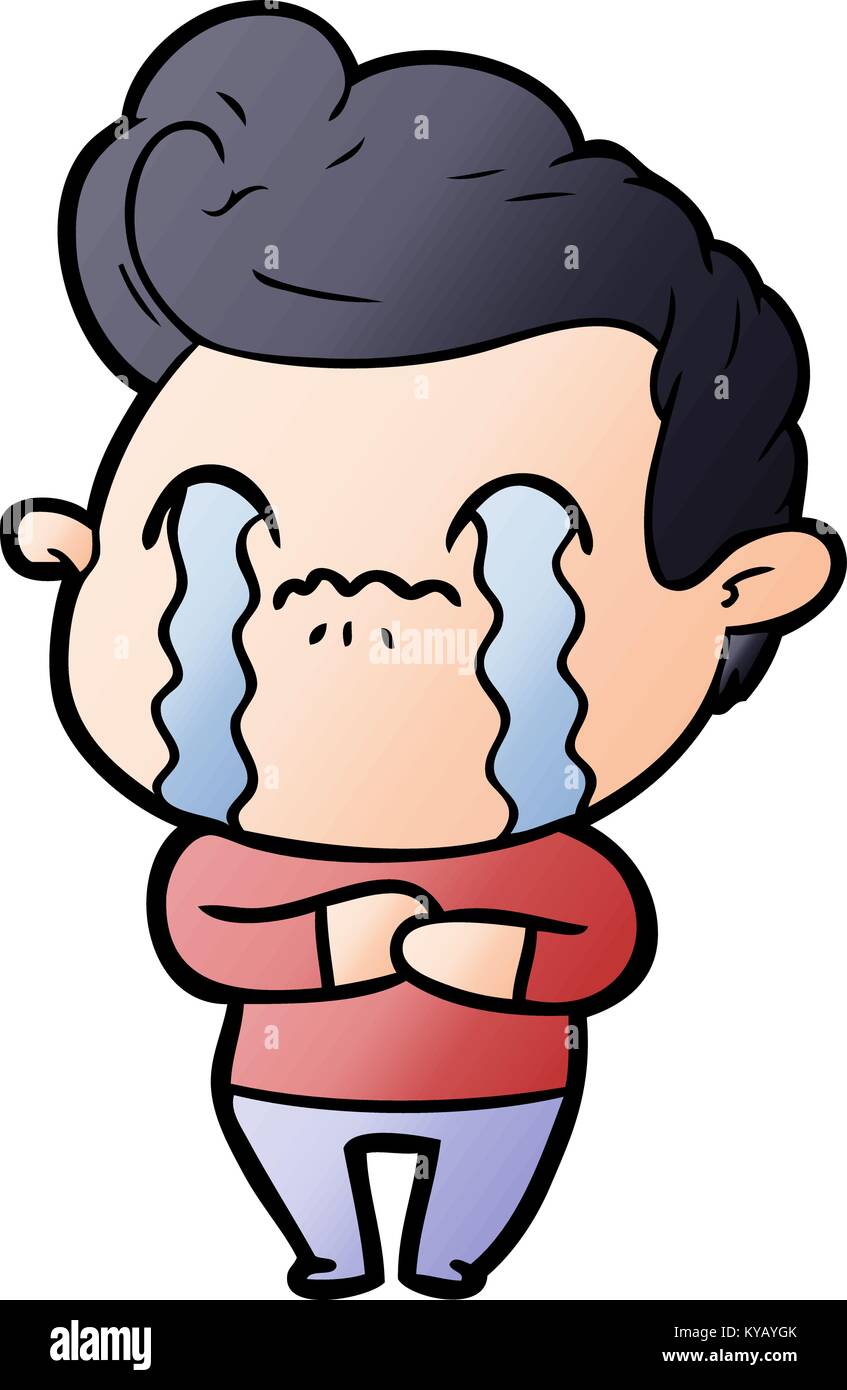 cartoon man crying Stock Vector Image & Art - Alamy