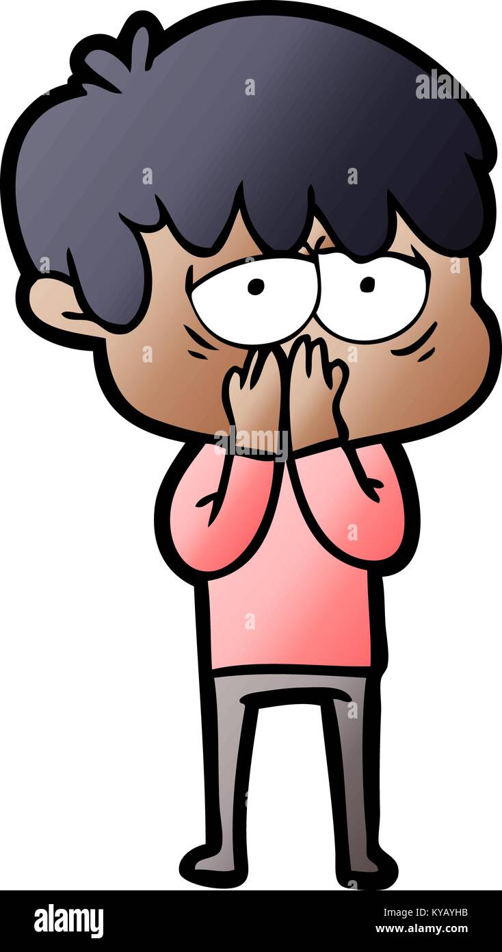 cartoon exhausted boy Stock Vector Image & Art - Alamy