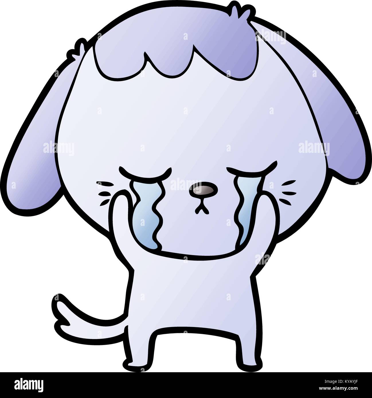 cute puppy crying cartoon Stock Vector Image & Art - Alamy