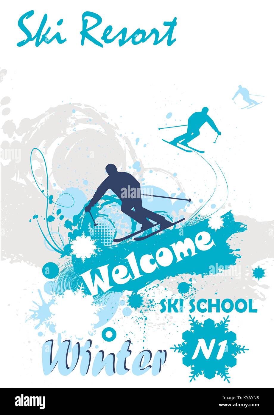Ski resort poster Stock Vector Image & Art - Alamy