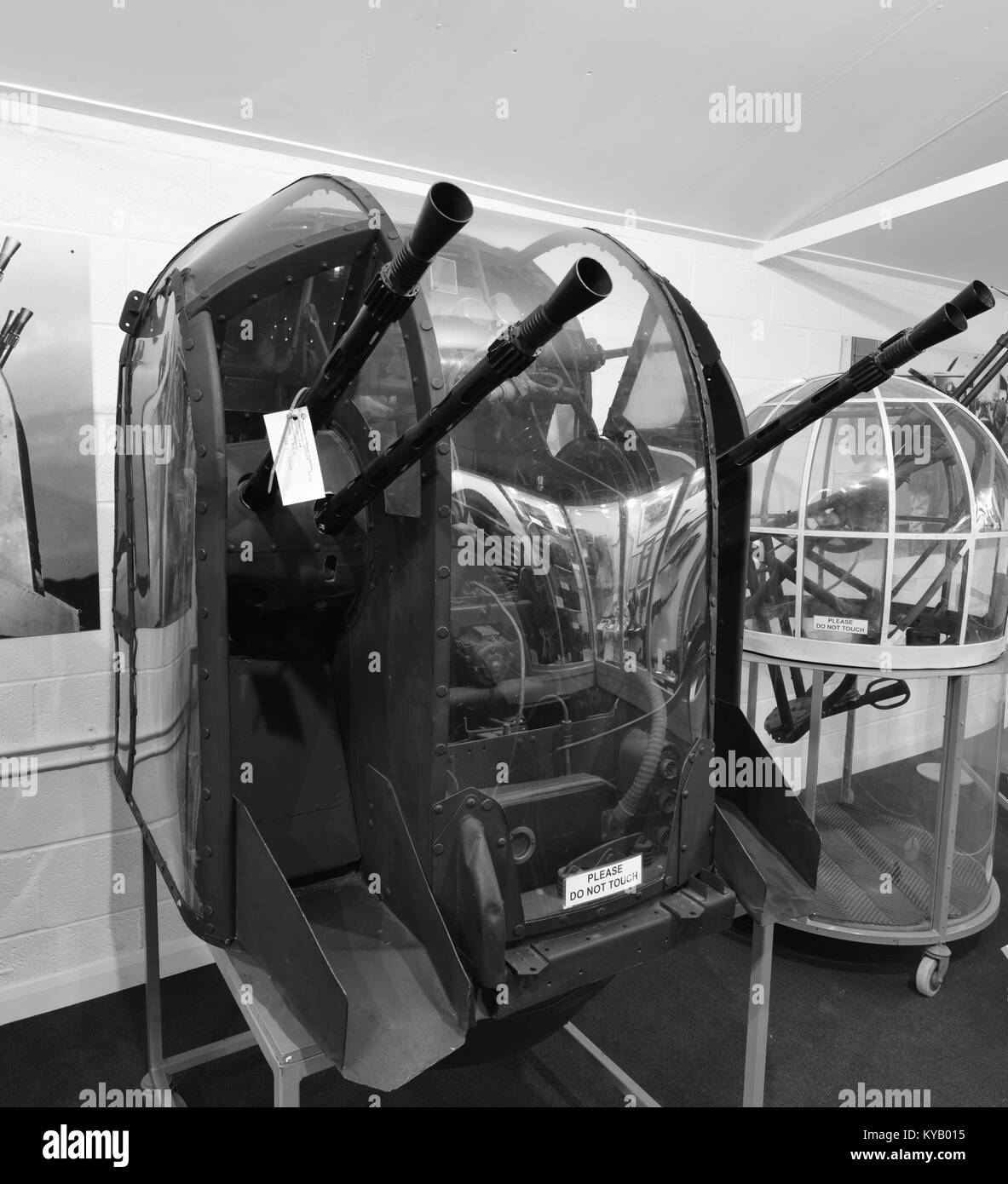 A Machine gun turret from a World War Two British Bomber Stock Photo ...