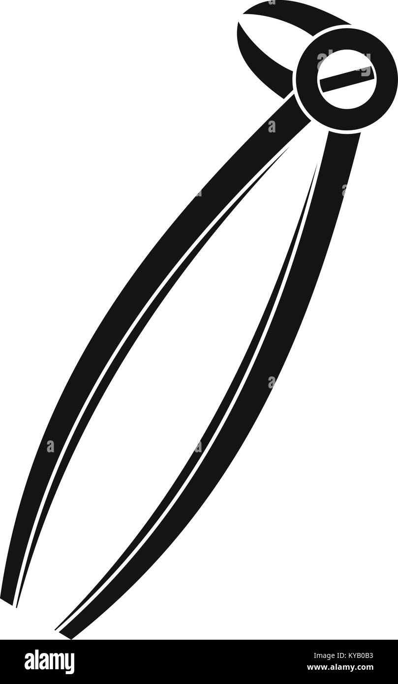 Tooth dentist forceps icon. Simple illustration of tooth dentist ...