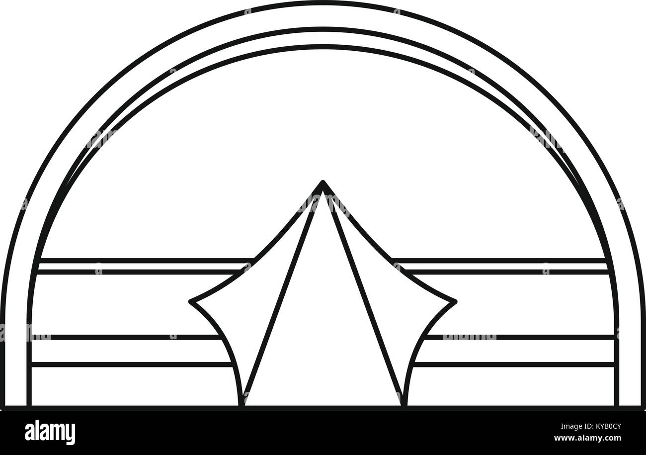 Large dome tent for camping icon. Outline illustration of large dome ...