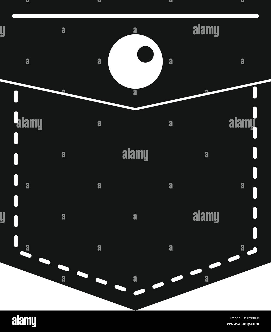 Black pocket symbol icon. Simple illustration of black pocket symbol ...