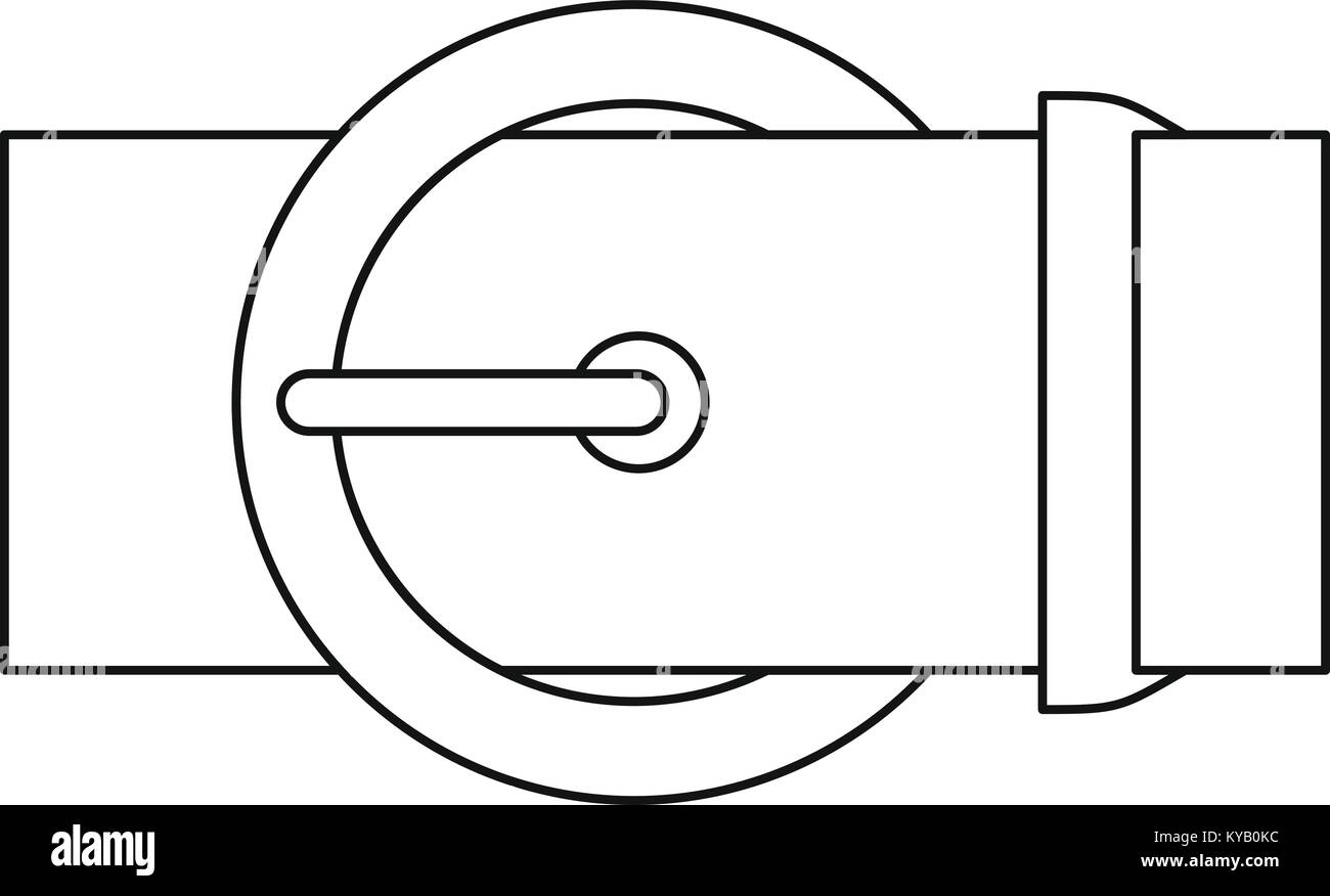 Round buckle icon. Outline illustration of round buckle vector icon for ...