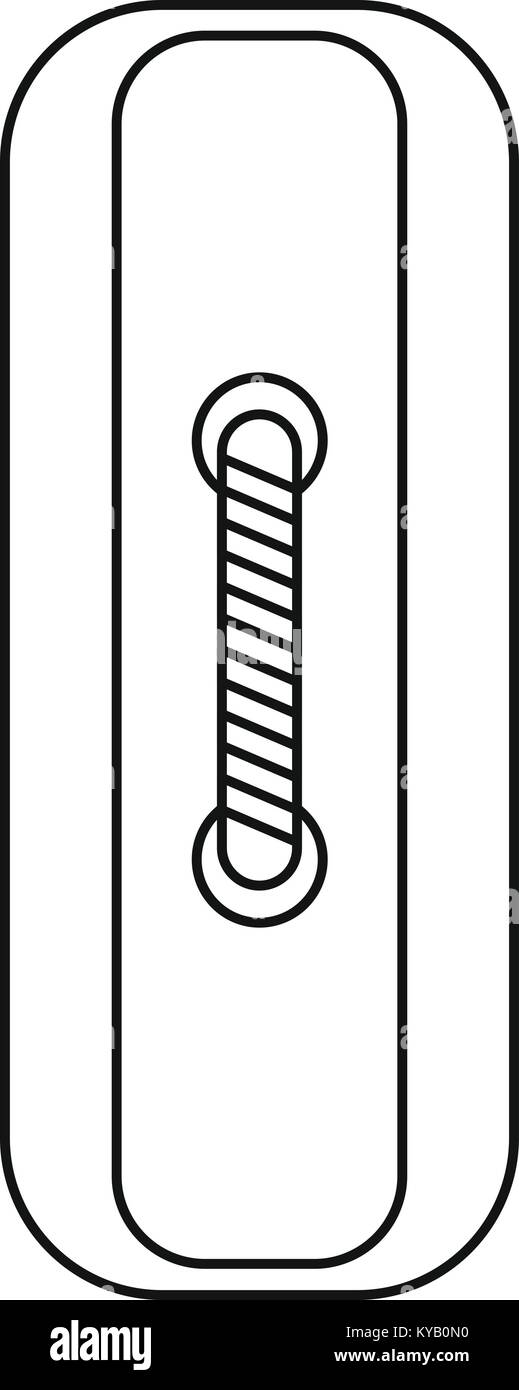 Rectangular sewing button icon. Outline illustration of rectangular ...