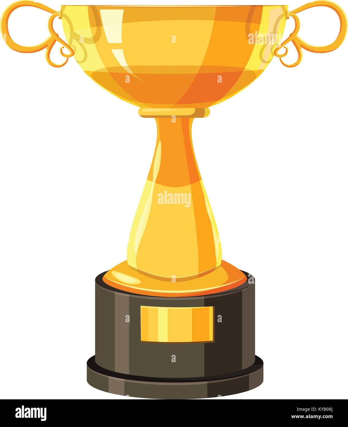 Golden cup icon. Cartoon illustration of golden cup vector icon for web ...
