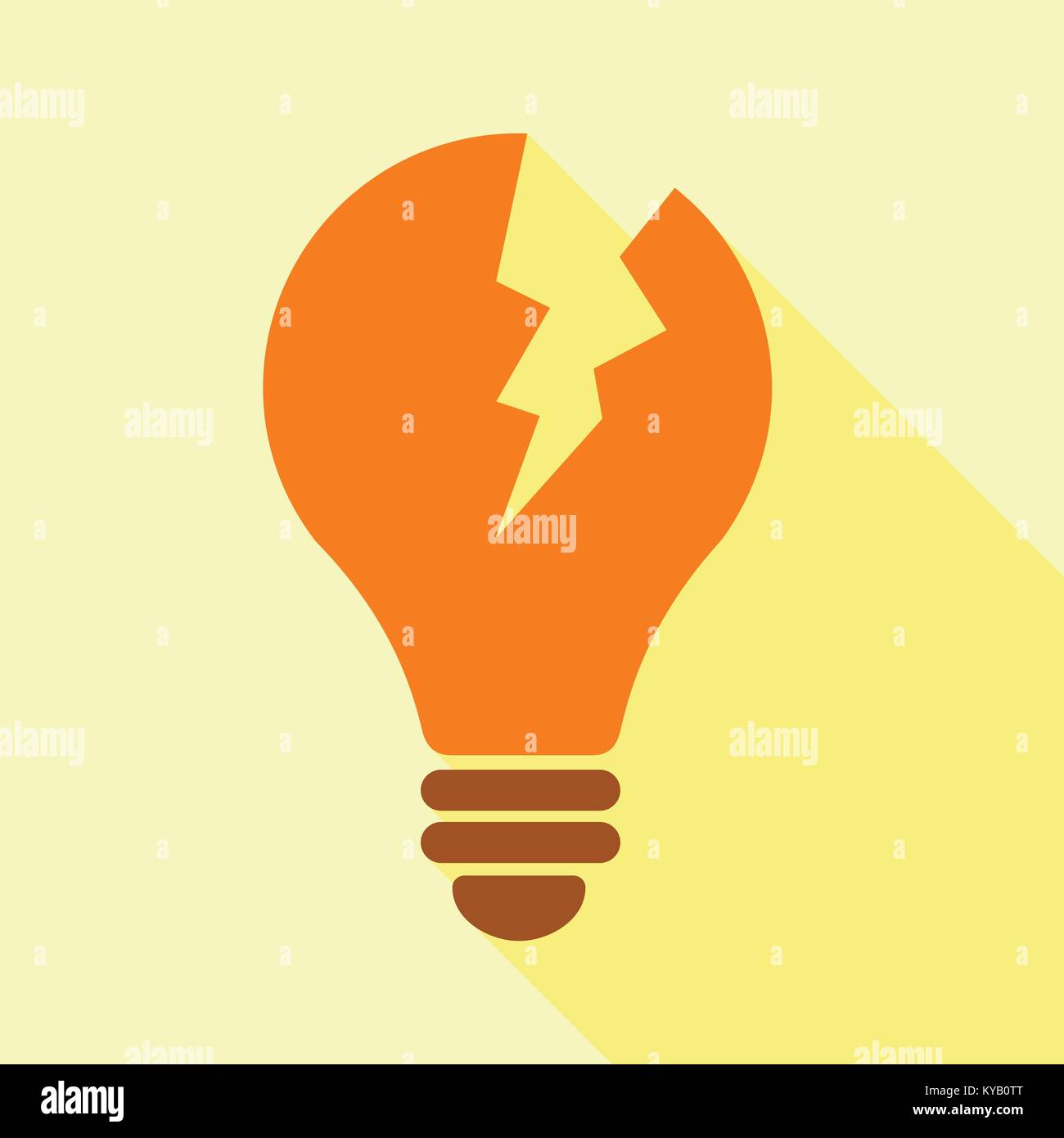 Broken Light Bulb Vector