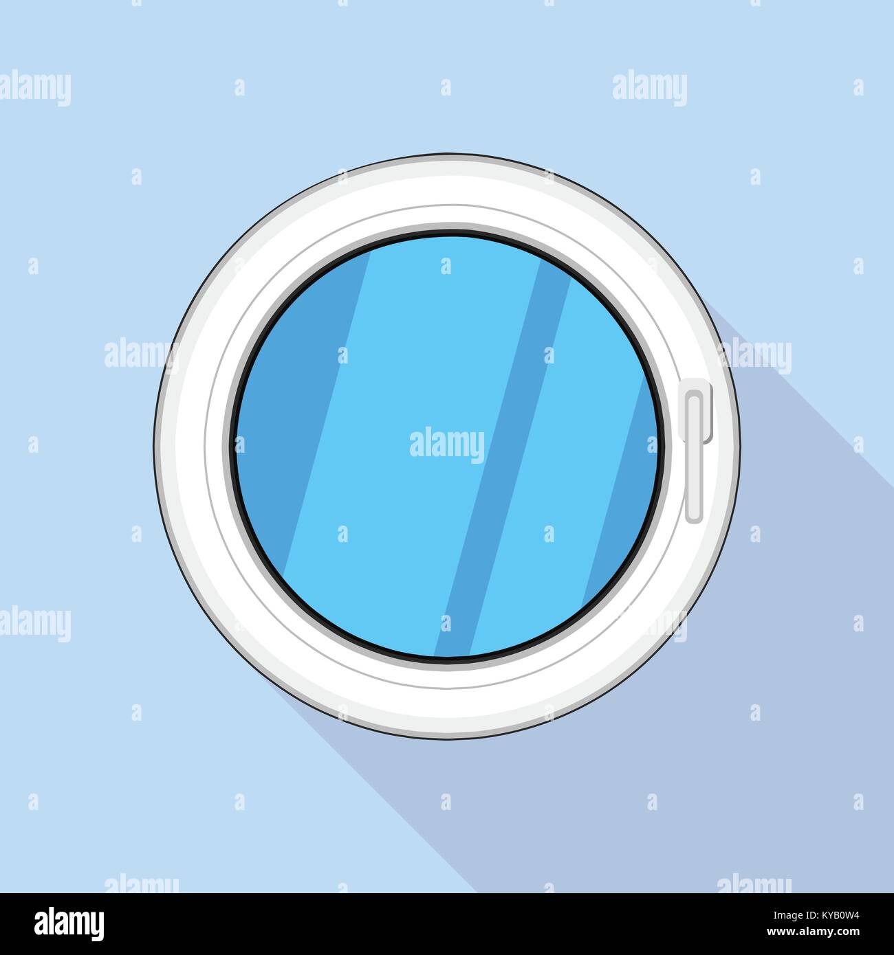 Round window icon. Flat illustration of round window vector icon for ...