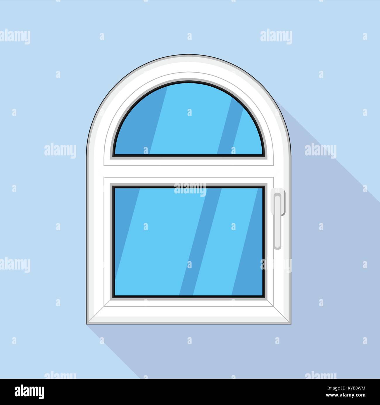Arched window icon. Flat illustration of arched window vector icon for ...