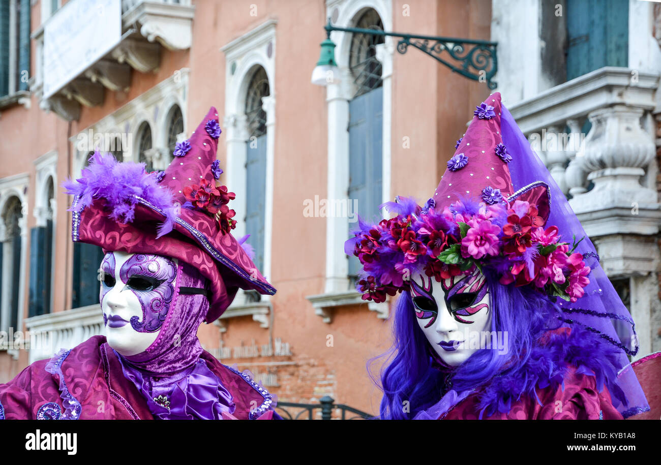 Carnival masks in Venice. The Carnival of Venice is a annual festival ...