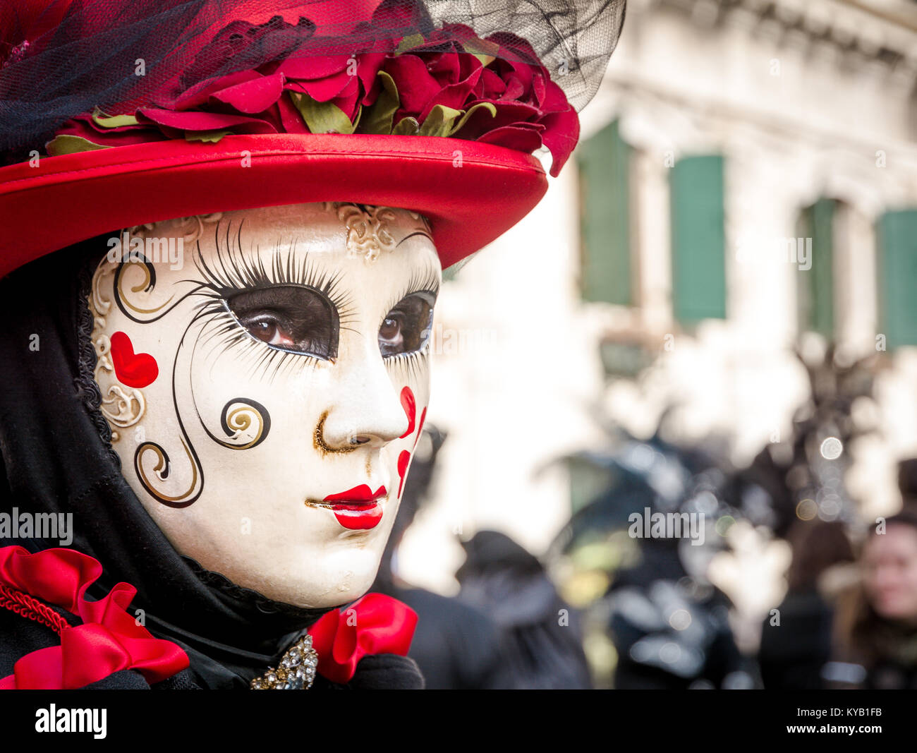 Carnival mask in Venice. The Carnival of Venice is a annual festival ...