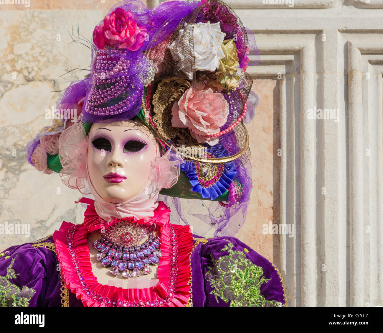 Carnival mask in Venice. The Carnival of Venice is a annual festival ...