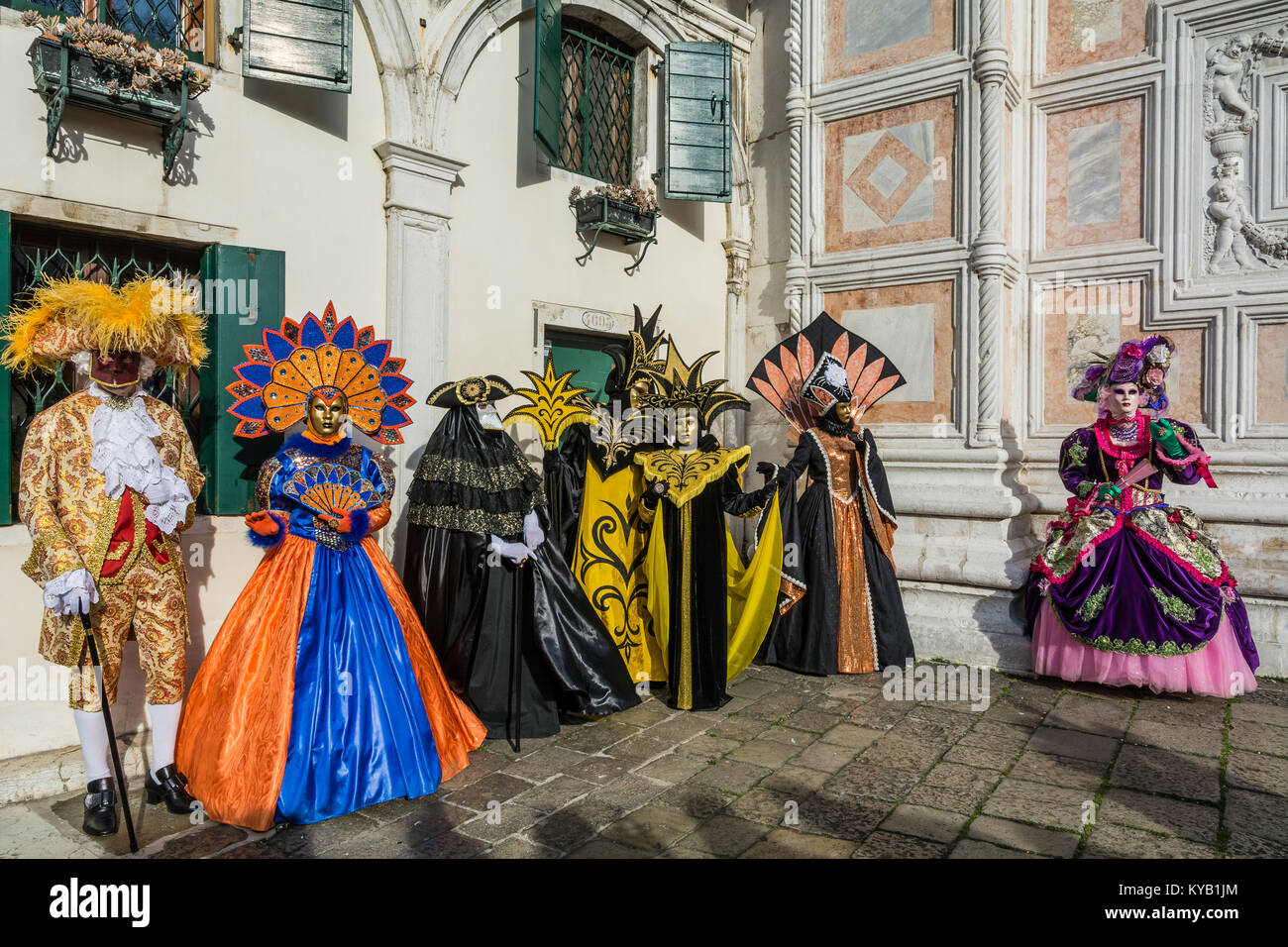 Carnival masks in Venice. The Carnival of Venice is a annual festival ...