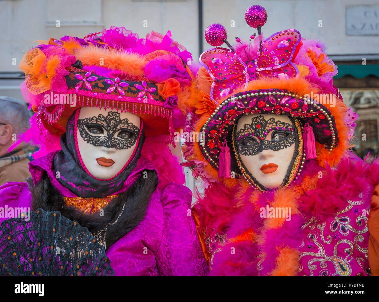 Carnival masks in Venice. The Carnival of Venice is a annual festival ...