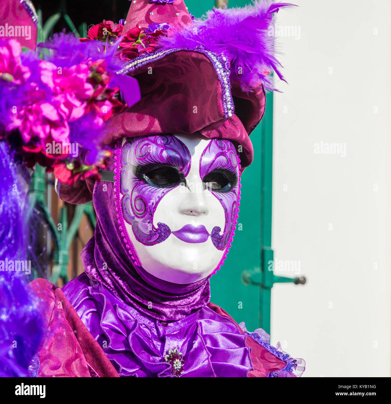 Carnival mask in Venice. The Carnival of Venice is a annual festival ...