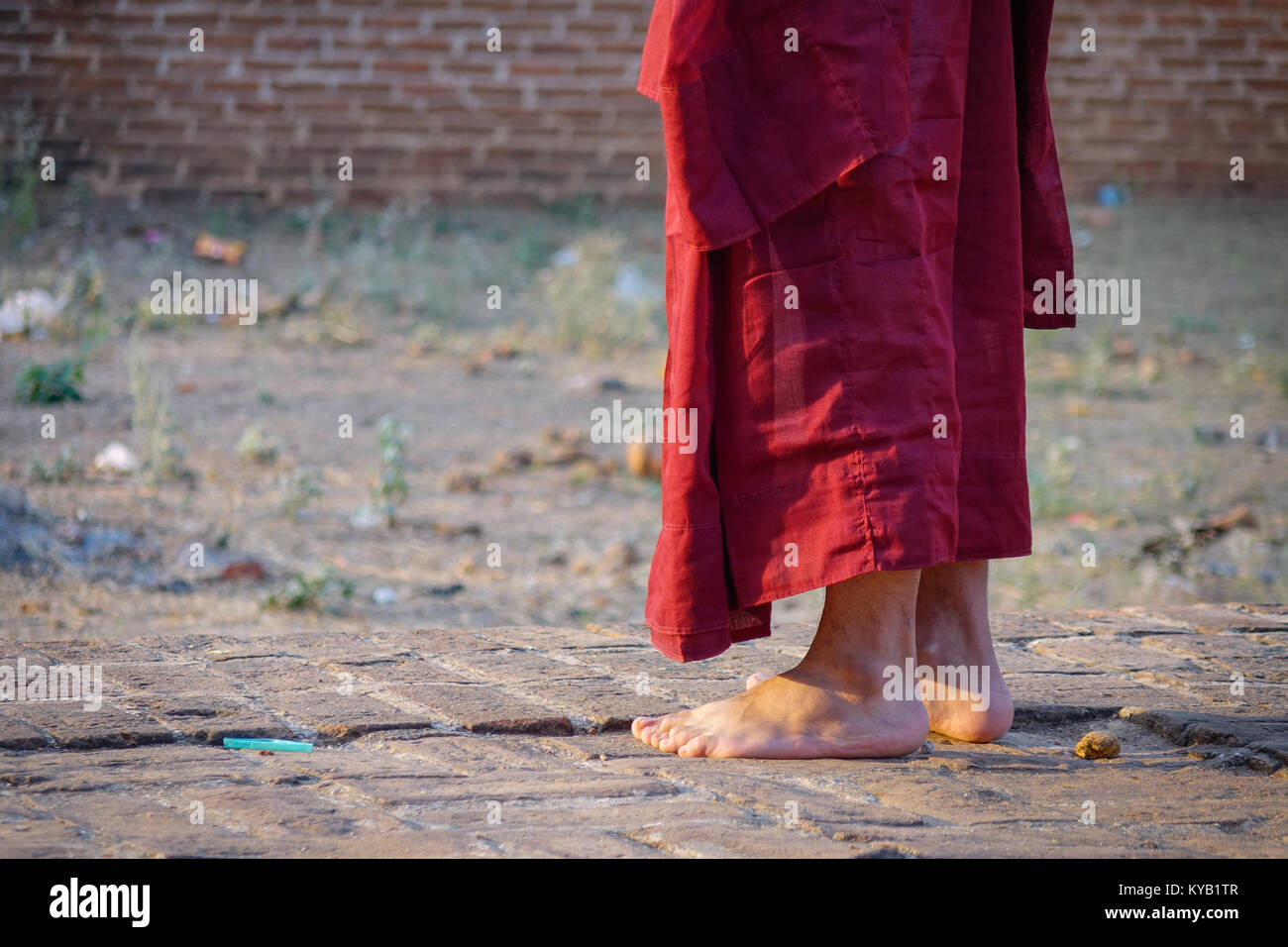 Buddhist monk standing in stone hi-res stock photography and images - Alamy
