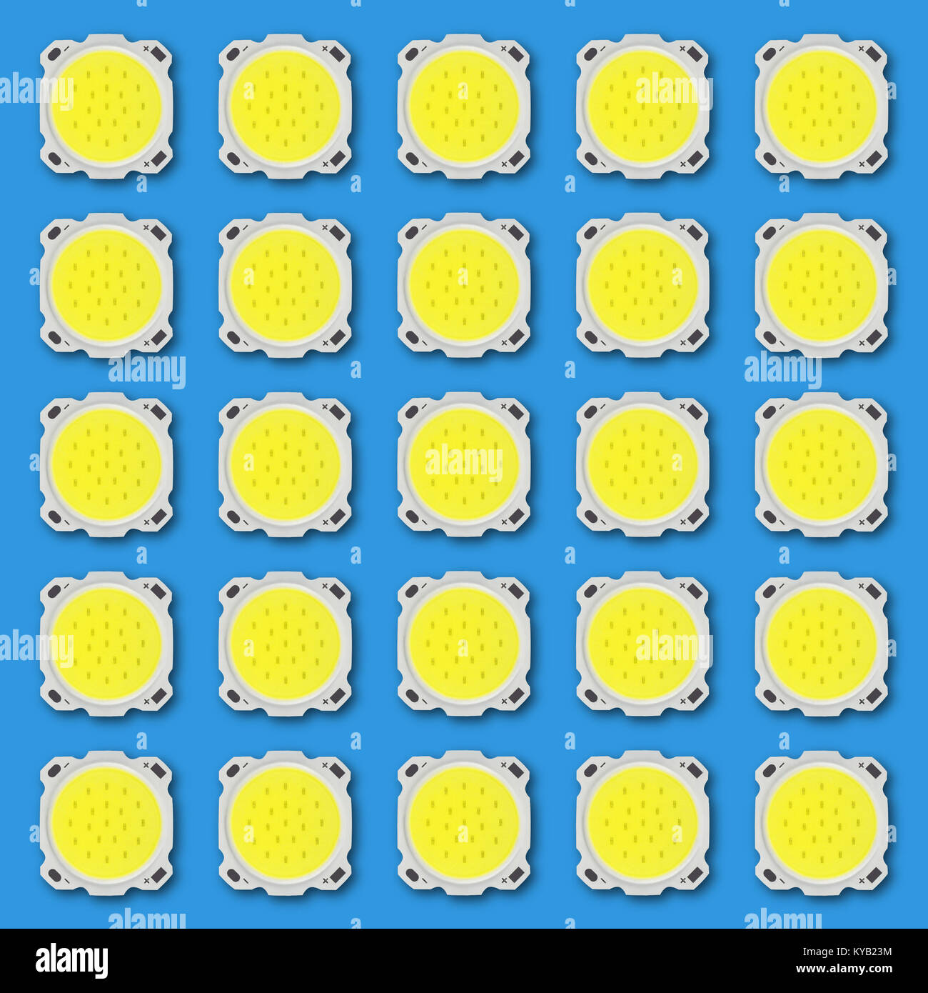 Electrical grid - LED Light-emitting diodes of big power isolated on a ...