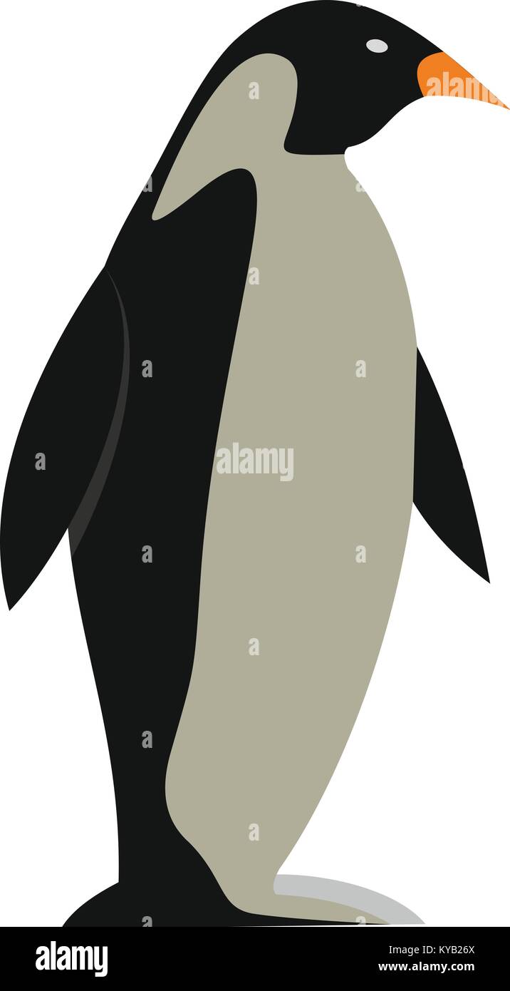 Penguin icon flat isolated on white background vector illustration ...