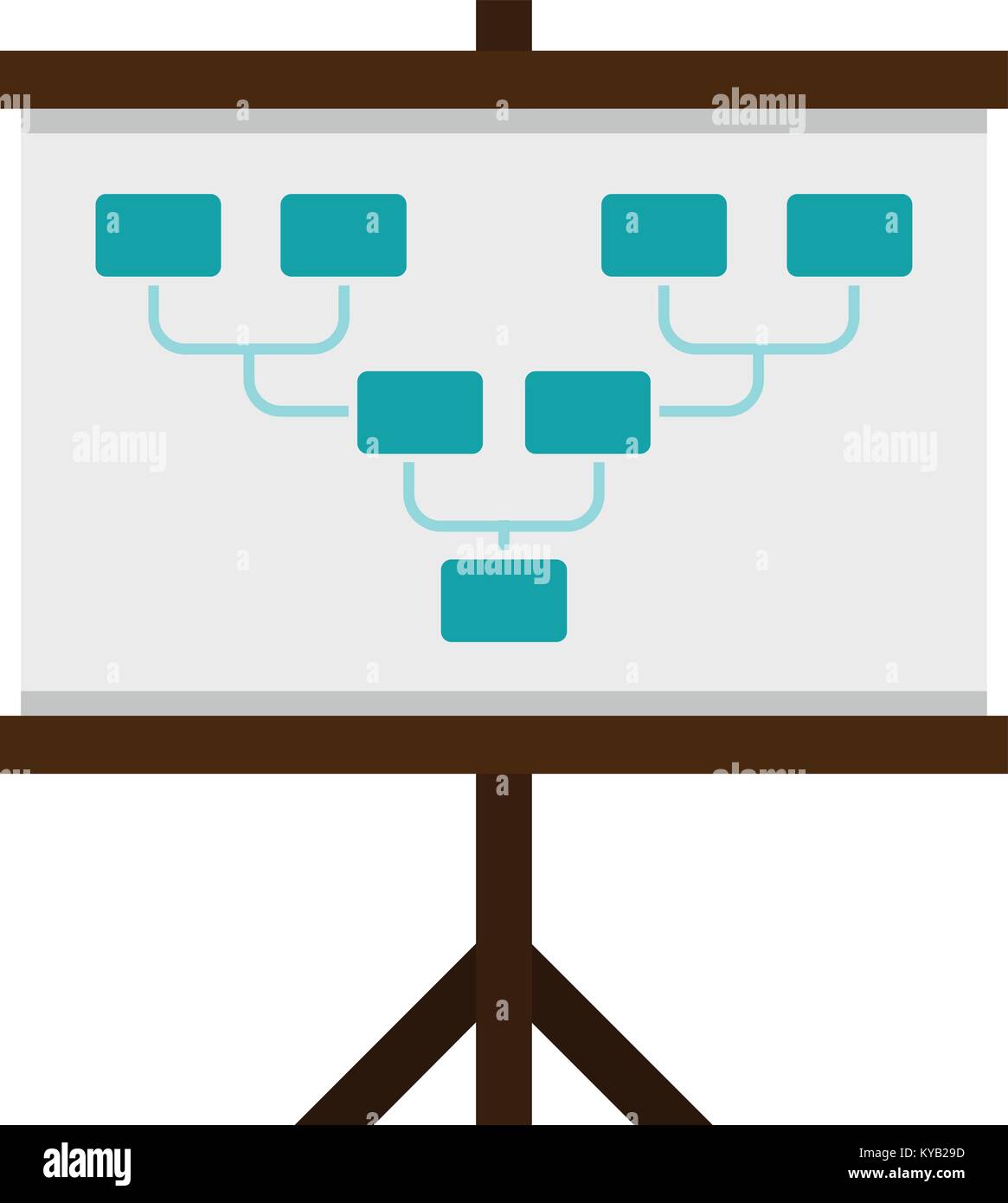 Board with team formation icon flat isolated on white background vector ...