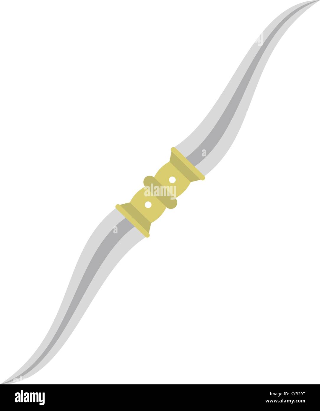 Throwing knife icon flat isolated on white background vector ...