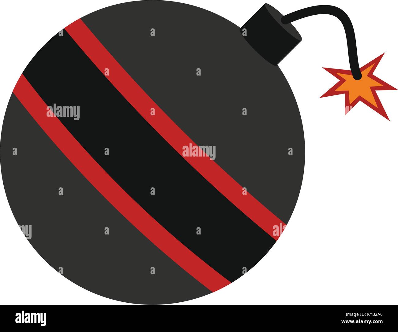 Bomb ready to explode icon flat isolated on white background vector ...