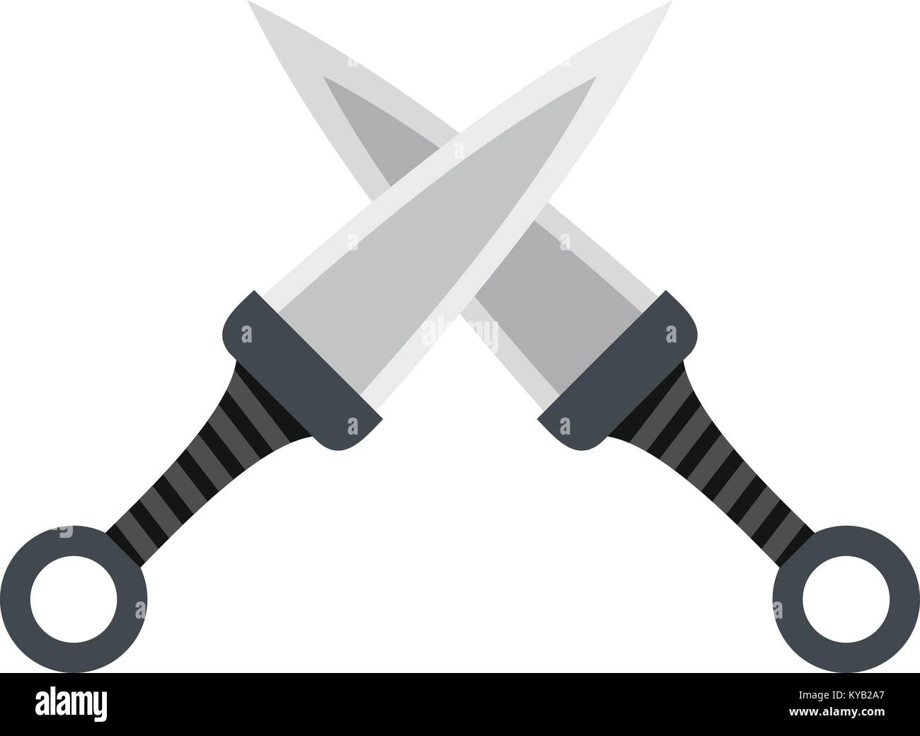 Steel throwing knives icon flat isolated on white background vector illustration Stock Vector ...