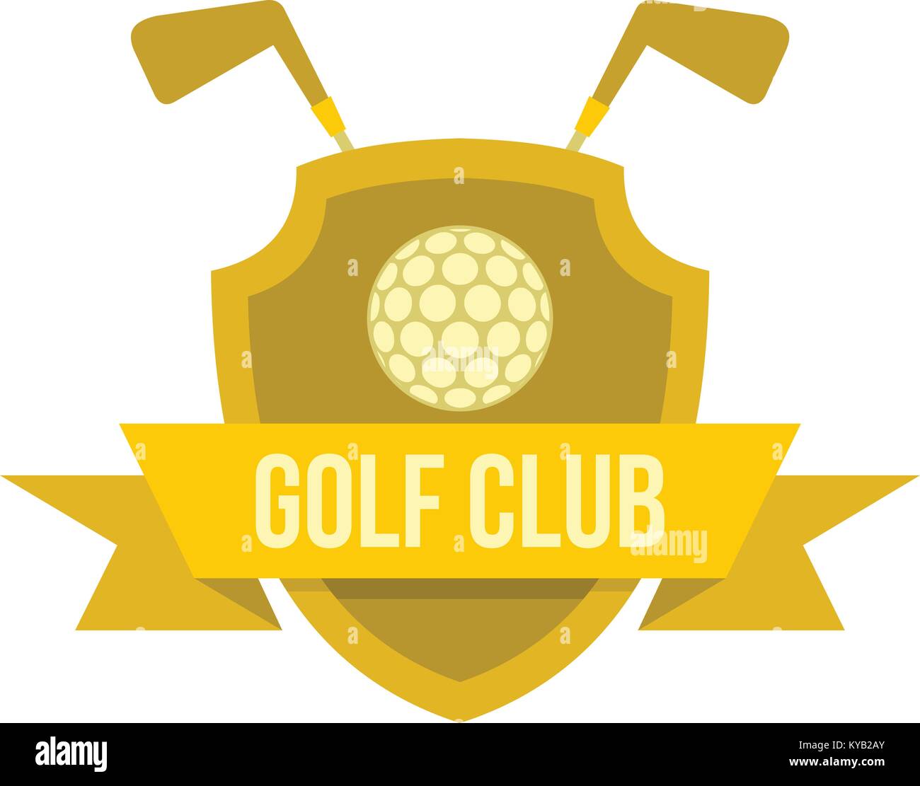Golf club icon flat isolated on white background vector illustration ...
