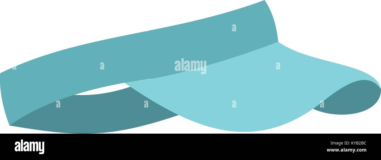 Blue visor icon flat isolated on white background vector illustration ...