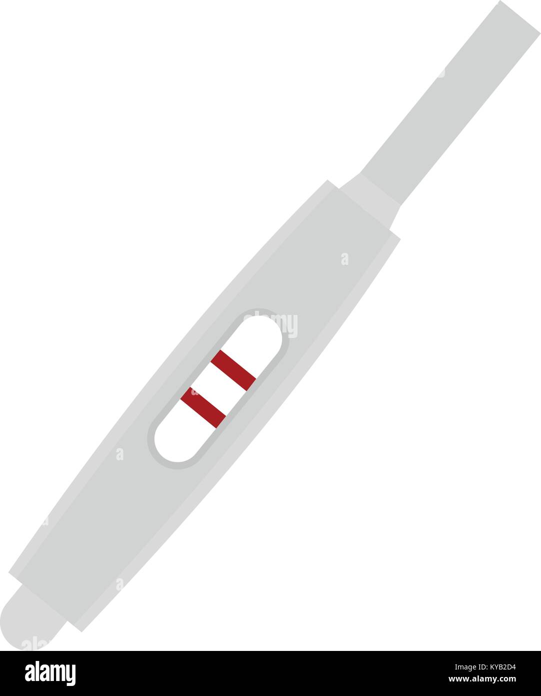 Positive pregnancy test icon flat isolated on white background vector ...