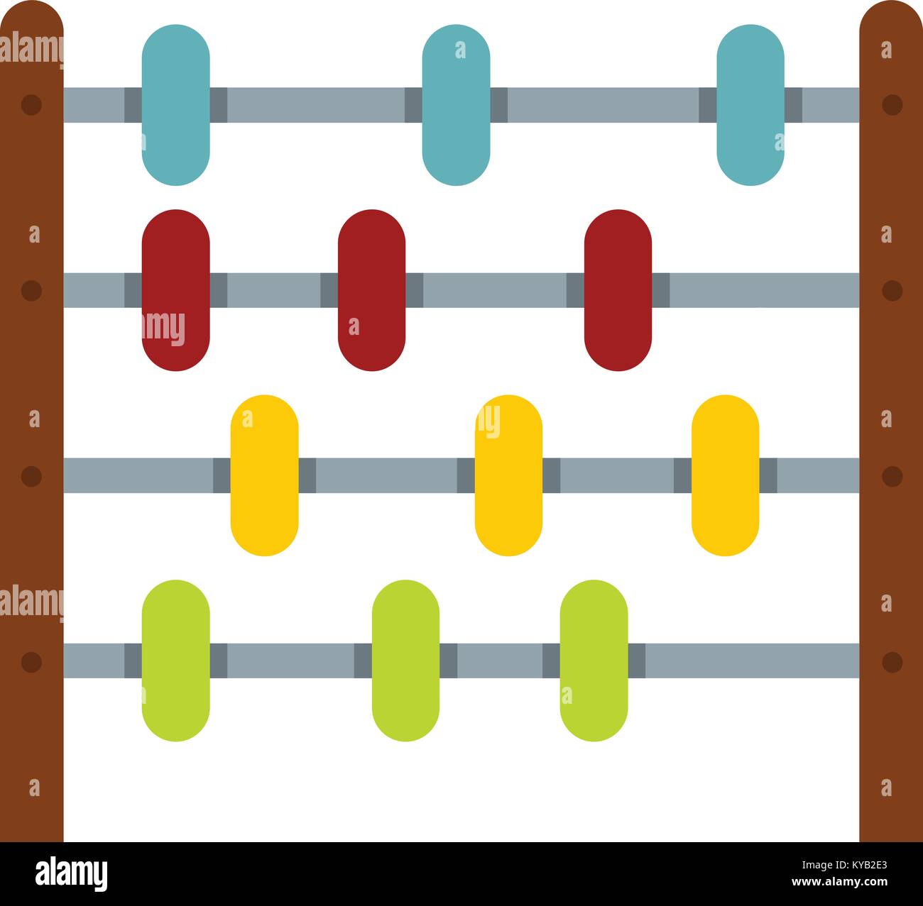 Children abacus icon flat isolated on white background vector ...
