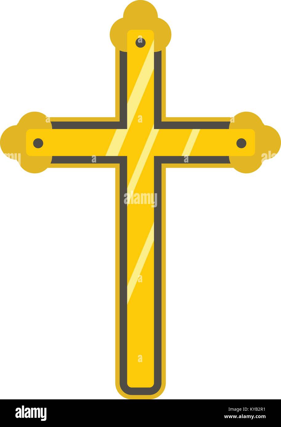 Holy cross icon flat isolated on white background vector illustration ...
