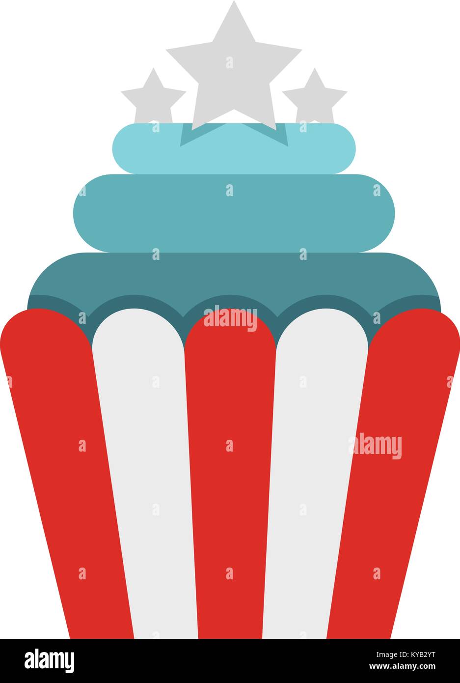 Popcorn icon flat isolated on white background vector illustration ...
