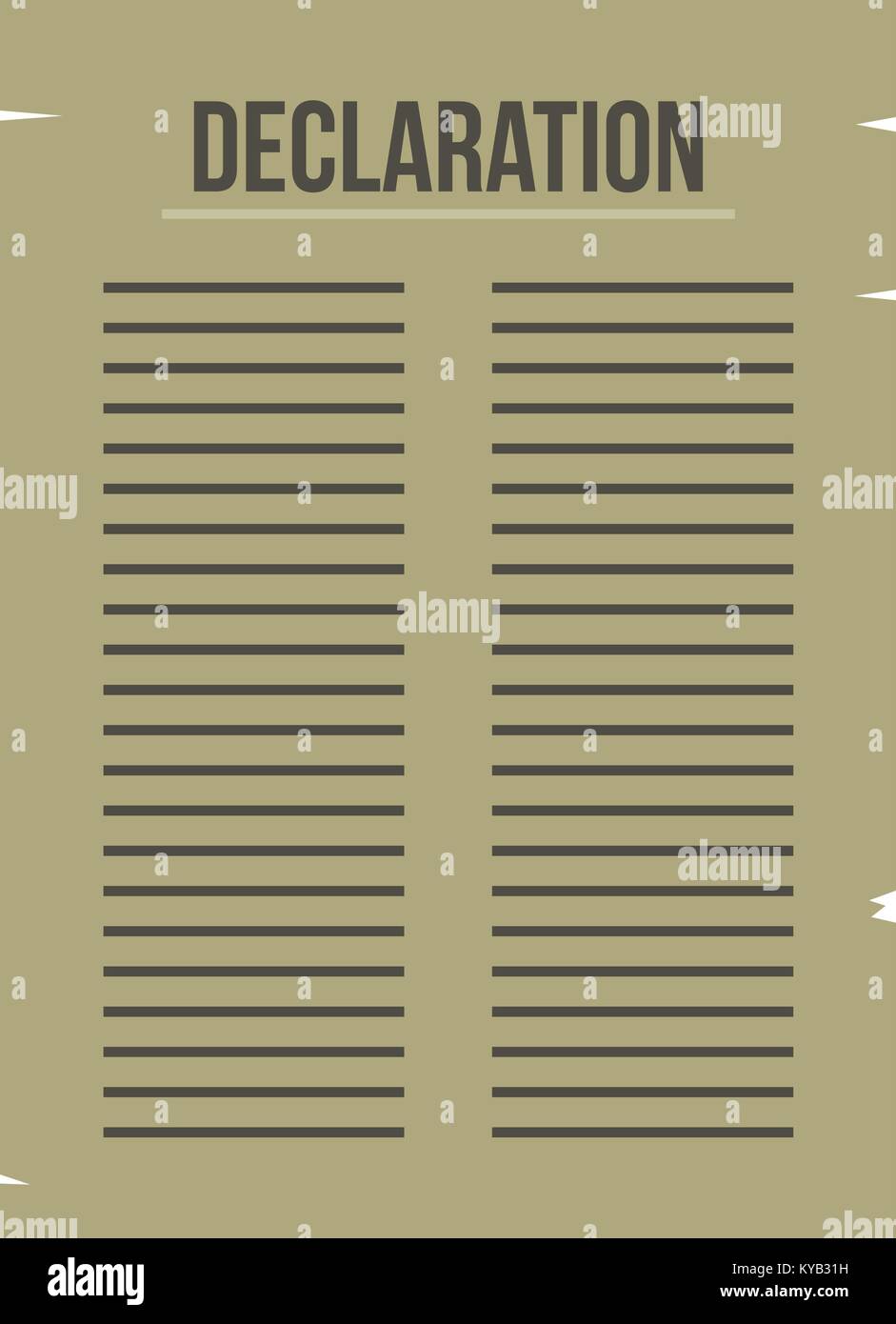 Declaration of Independence icon flat isolated on white background ...