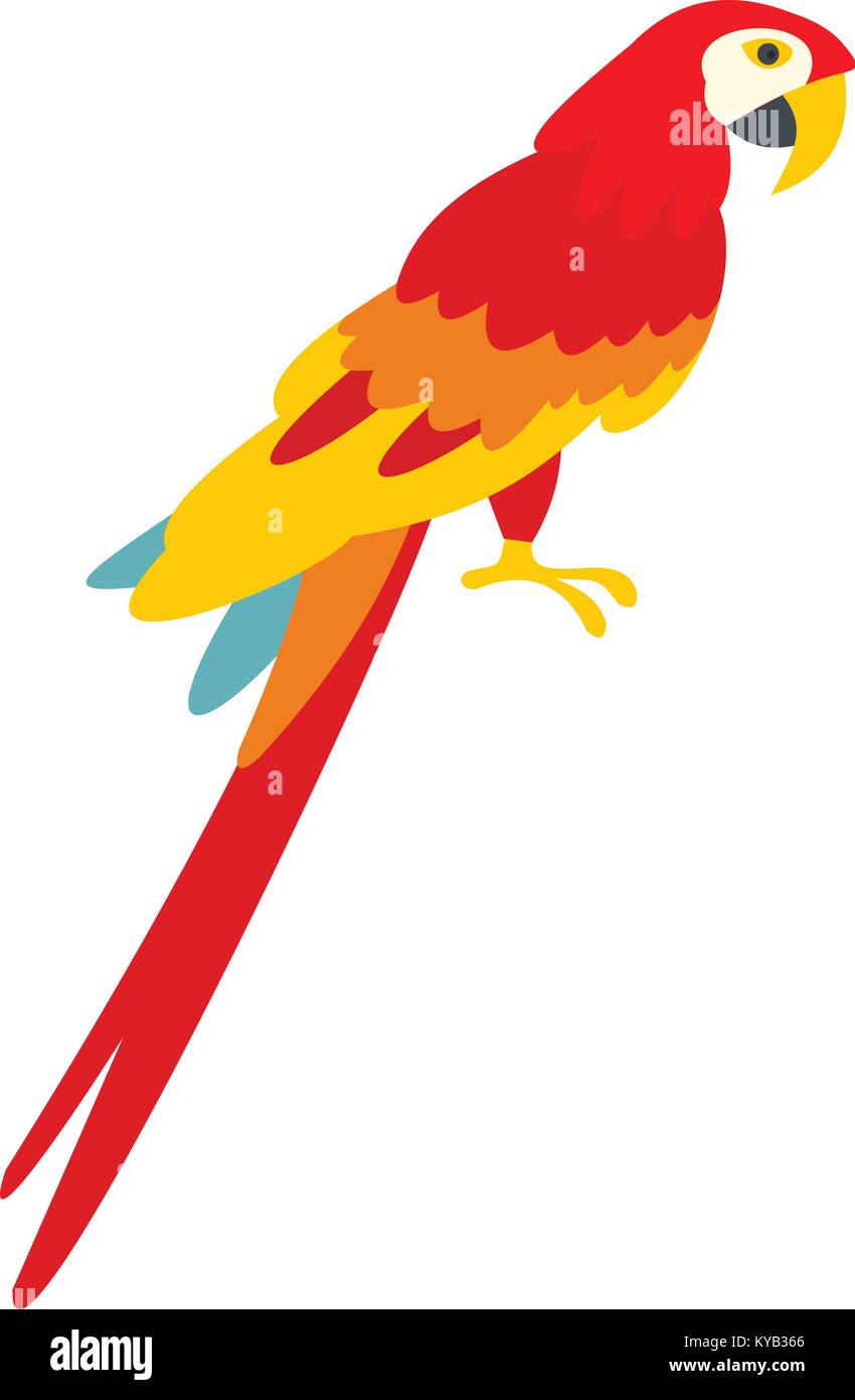 Scarlet macaws icon flat isolated on white background vector illustration Stock Vector Image ...