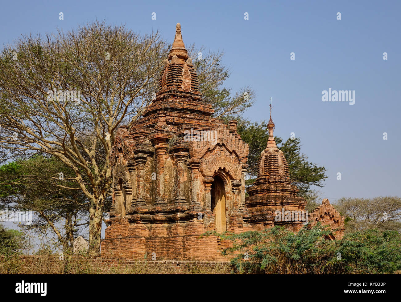 Ancient Buddhist temple in Bagan, Myanmar. Bagan in central Burma is ...