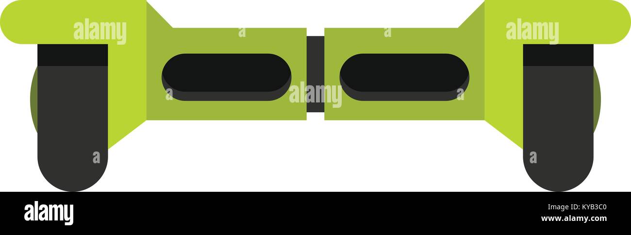 Green hoverboard icon flat isolated on white background vector ...