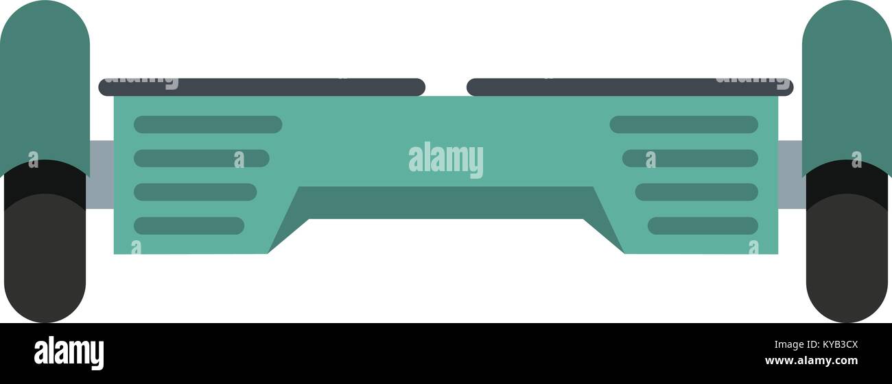 Hover board gyro pod icon flat isolated on white background vector ...