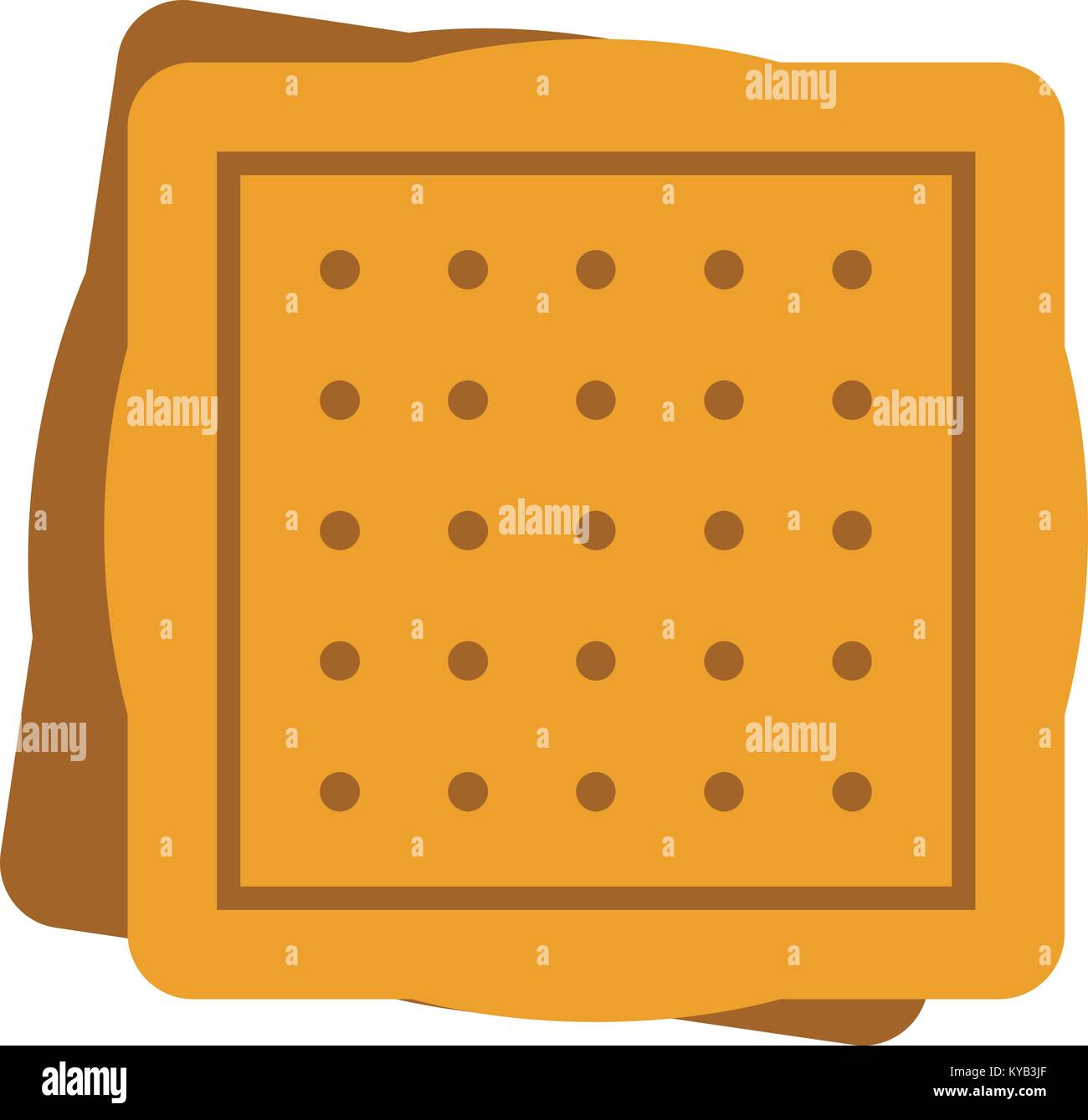Square cookies icon flat isolated on white background vector ...