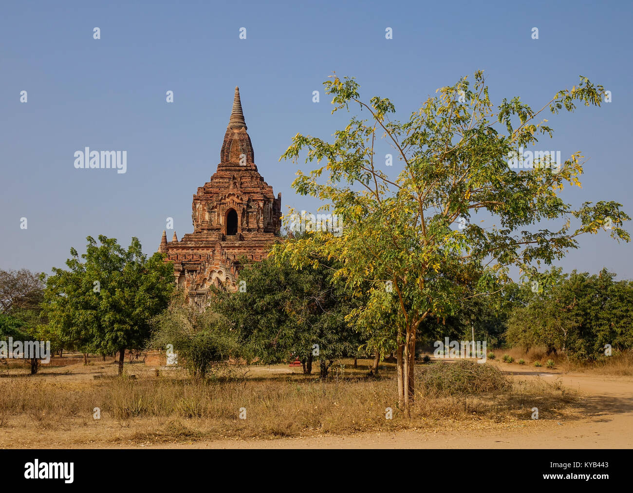 An ancient Buddhist temple in Bagan, Myanmar. Bagan is home to the ...