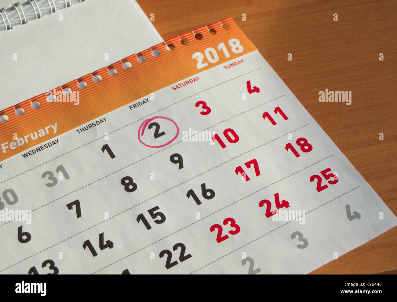 February calendar hi-res stock photography and images - Alamy