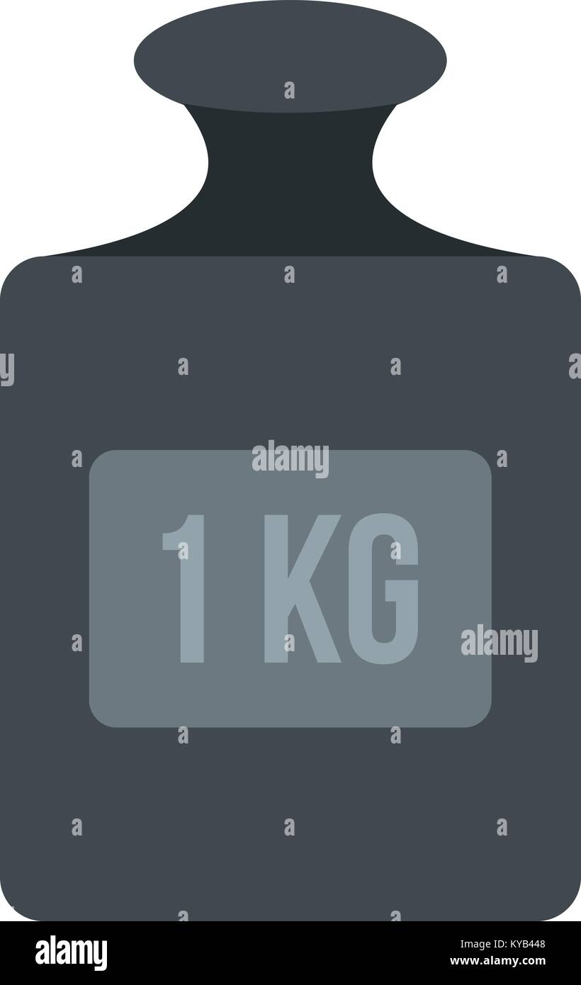 Weight 1 kg icon flat isolated on white background vector illustration ...