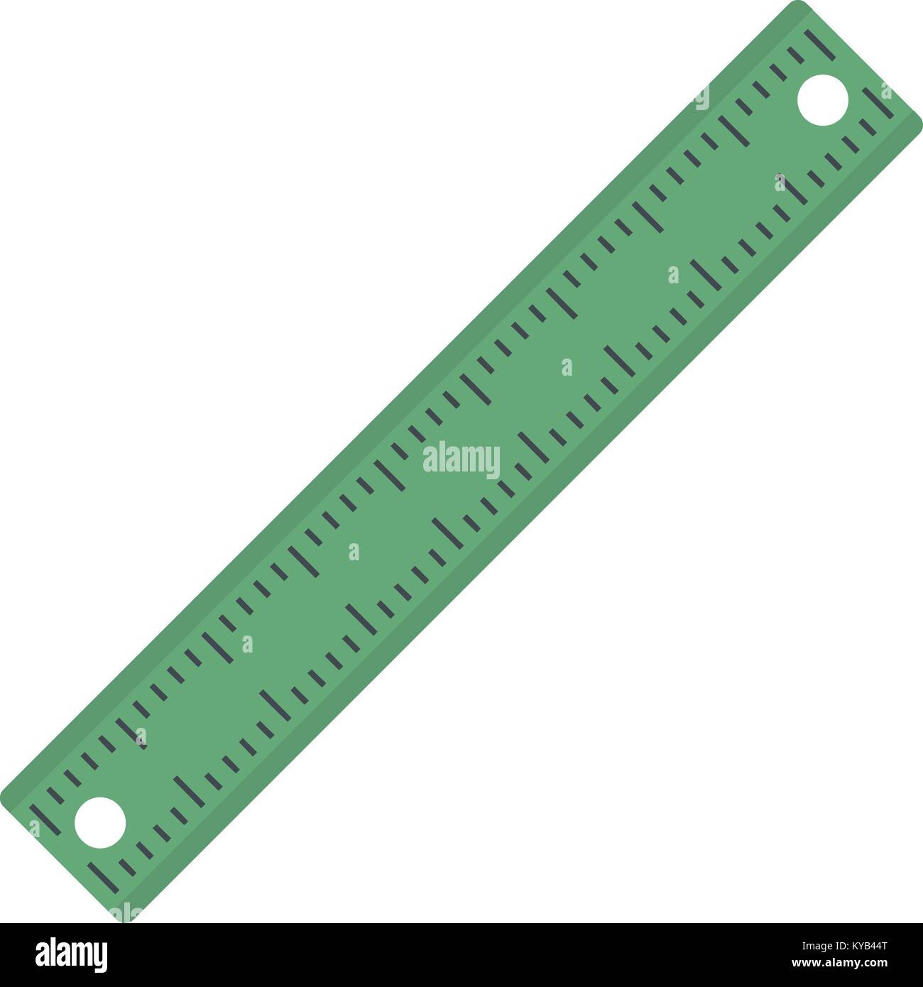 Ruler, rectangular shape icon flat isolated on white background vector ...