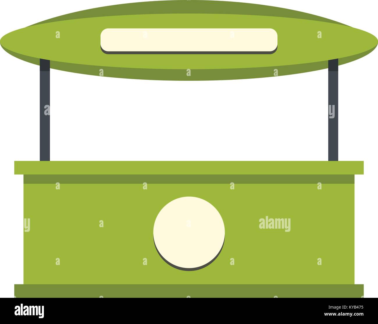 Green tent shop icon flat isolated on white background vector ...