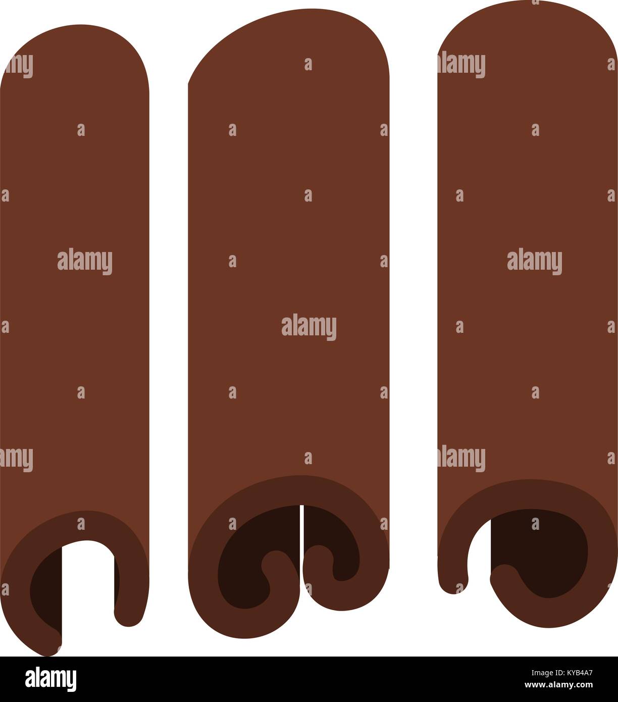 Cinnamon icon flat isolated on white background vector illustration ...